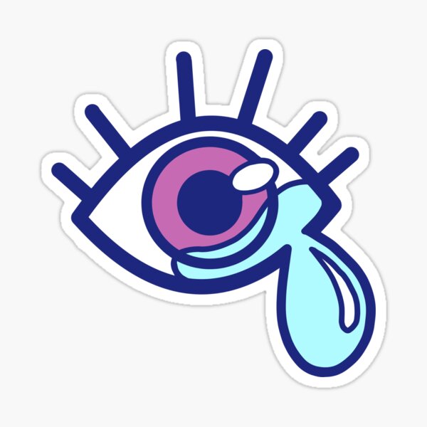 "Crying eye" Sticker by cillablu | Redbubble