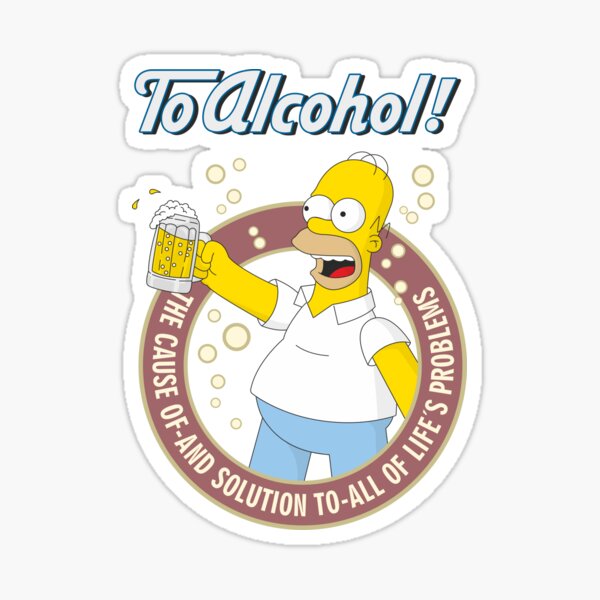 "To Alcohol" Sticker by AlbDesign | Redbubble