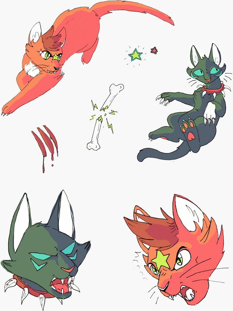 "Bones Shatter Sticker Set" Sticker for Sale by allikatn | Redbubble