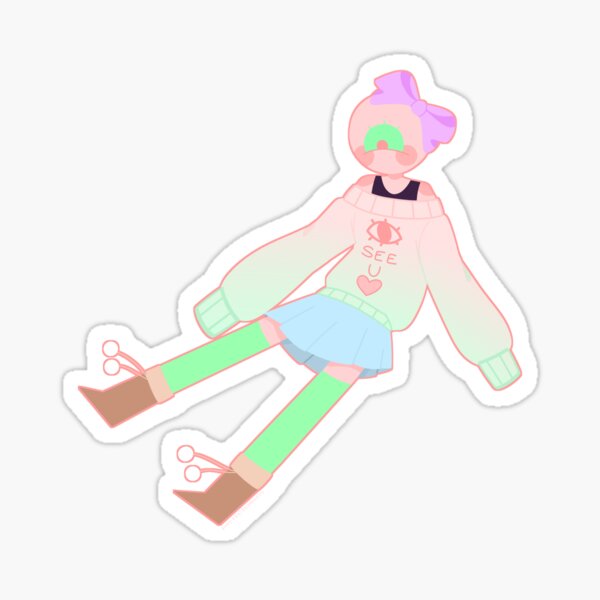 "PinkI" Sticker for Sale by PastelSeaBuns | Redbubble