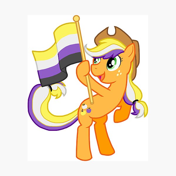 "Non-Binary Applejack - My Little Pony NB Enbe Pride LGBT+ Flag ...