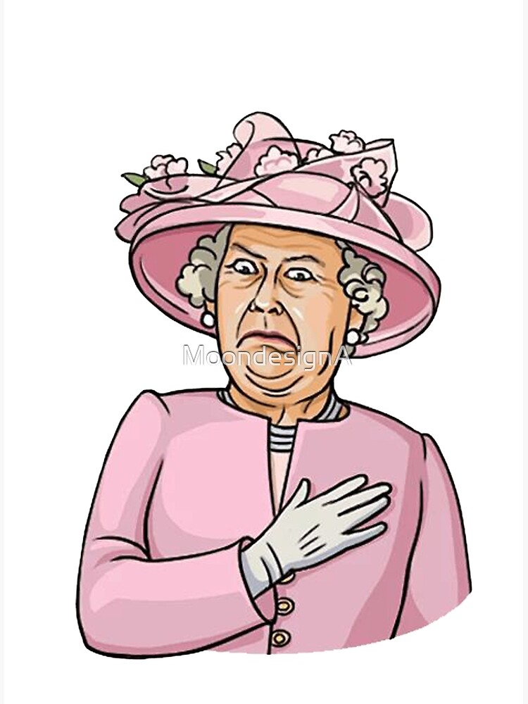 "Queen Elizabeth shocked face" Poster for Sale by MoondesignA | Redbubble
