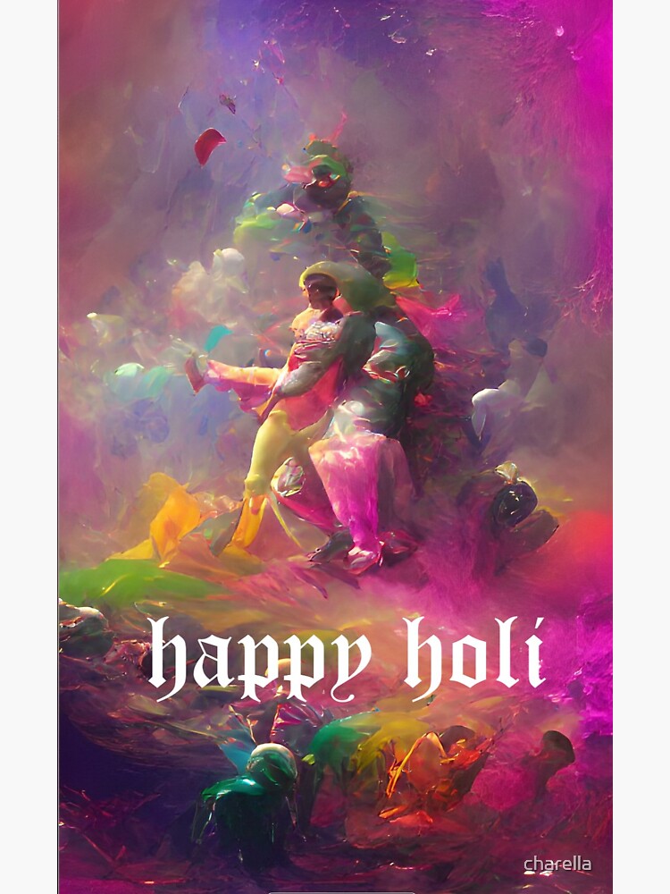 "happy holi - ai artwork" Sticker by charella | Redbubble