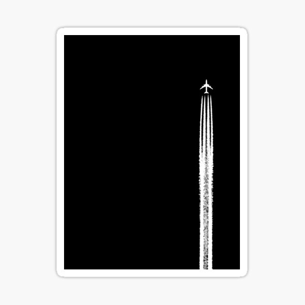 "Plane With Contrails" Sticker by Avinez | Redbubble