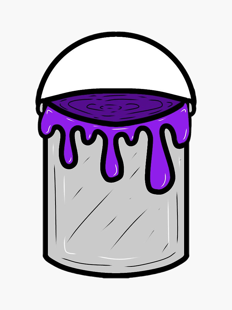 "Purple Paint Bucket" Sticker by penelope-00- | Redbubble