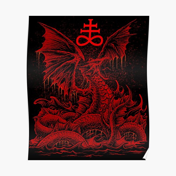 "Demonic 666 Sea Demon Leviathan" Poster for Sale by MedievalWear ...