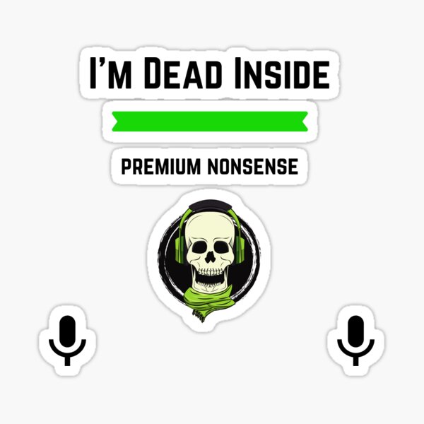 "I'm Dead Inside Skull Logo" Sticker by DrTomDark | Redbubble