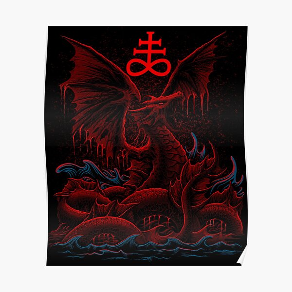 "Demonic 666 Sea Demon Leviathan" Poster for Sale by MedievalWear ...