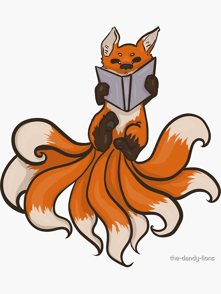 "Kitsune (Cryptid Book Club)" Sticker by the-dandy-lions | Redbubble