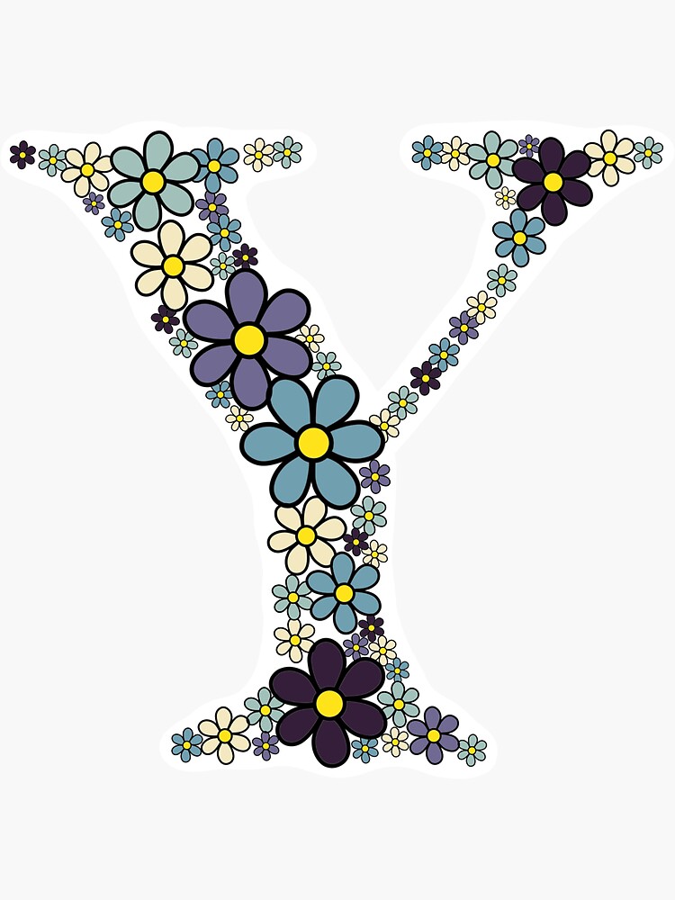 "Alphabet Single Letter Y Initial " Sticker by Sugarvenomstore | Redbubble