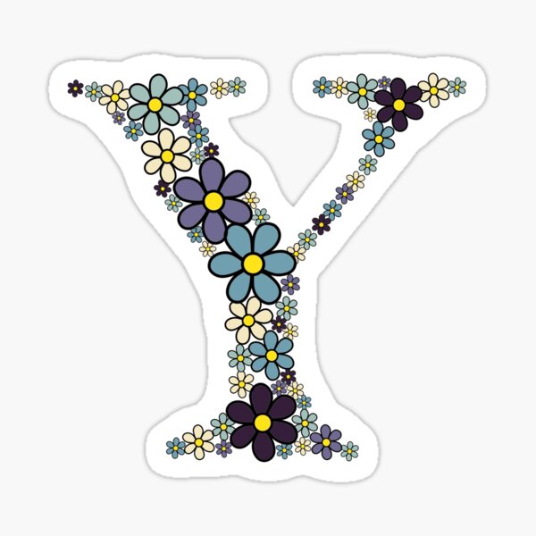 "Alphabet Single Letter Y Initial " Sticker by Sugarvenomstore | Redbubble