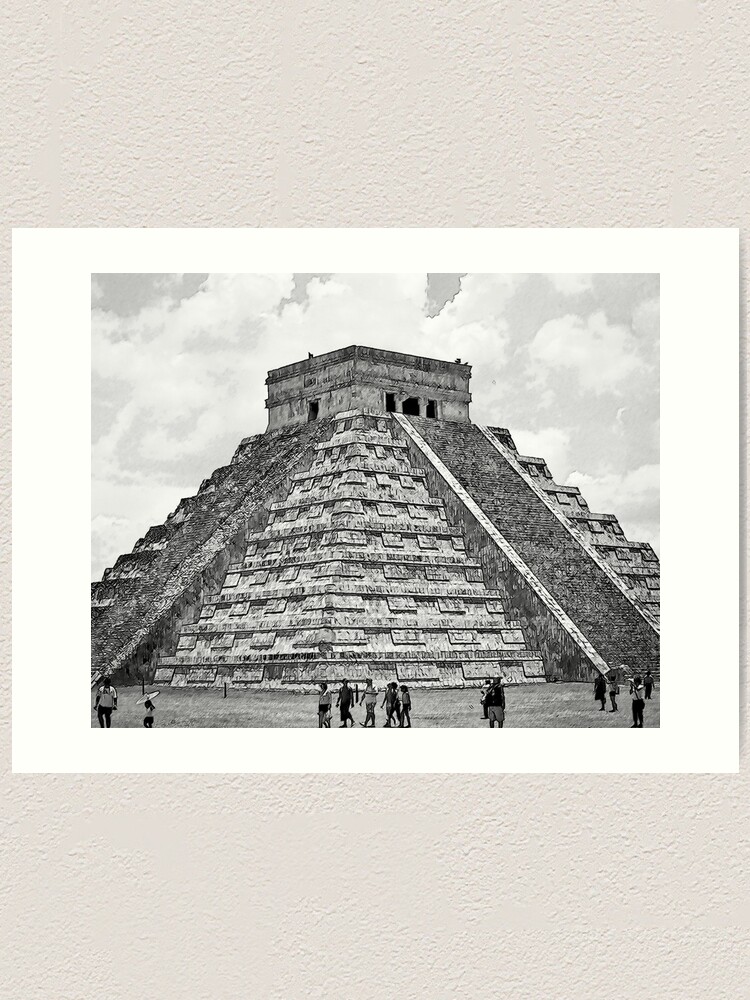 Mayan Pyramid Drawings