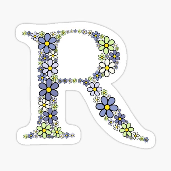 "Alphabet Single Letter R Initial" Sticker by Sugarvenomstore | Redbubble