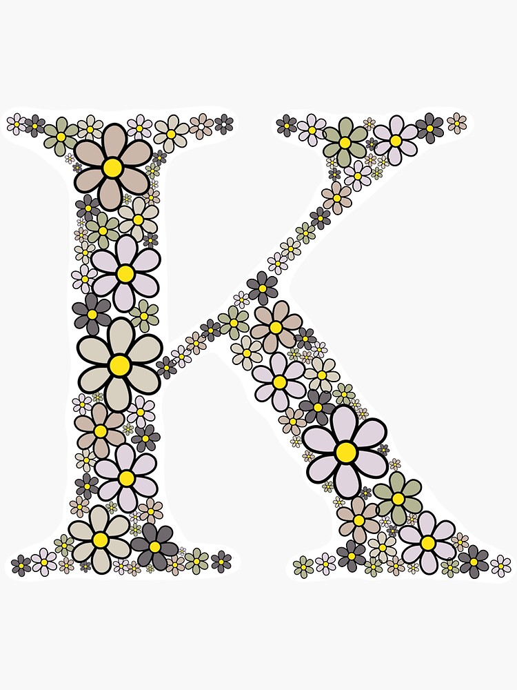 "Alphabet Single Letter K Initial " Sticker by Sugarvenomstore | Redbubble