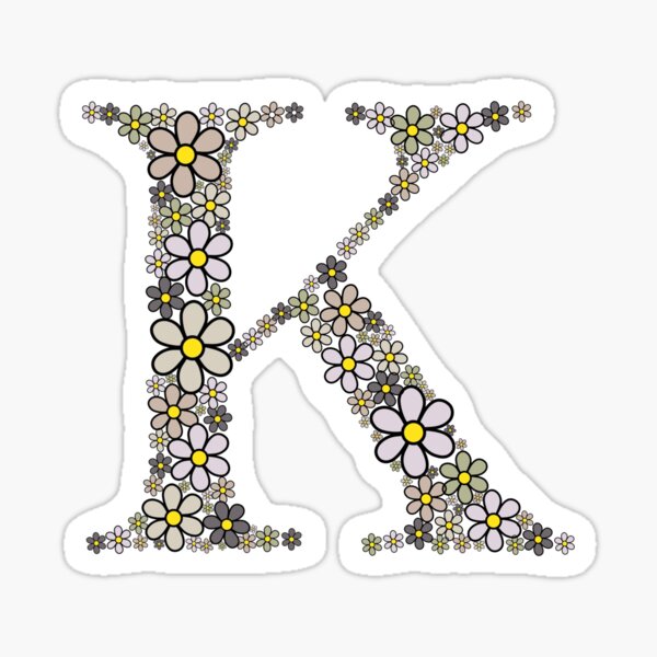 "Alphabet Single Letter K Initial " Sticker by Sugarvenomstore | Redbubble