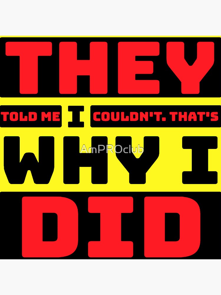"Typo, image, red and yellow , why i did " Sticker by AmPROclub | Redbubble