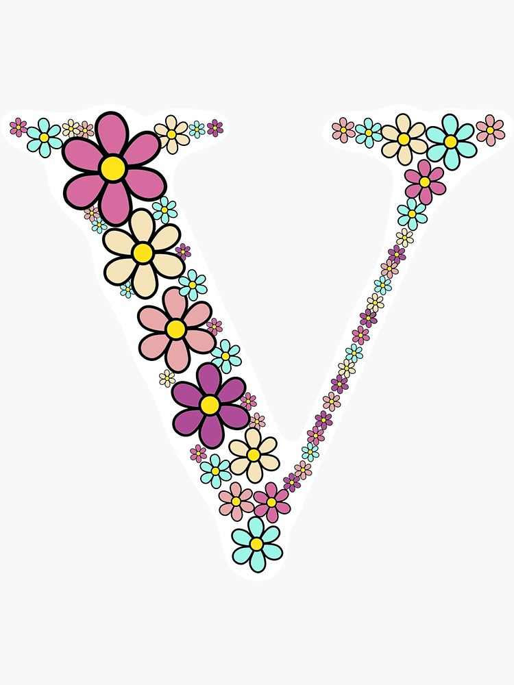 "Alphabet Single Letter V Initial " Sticker by Sugarvenomstore | Redbubble