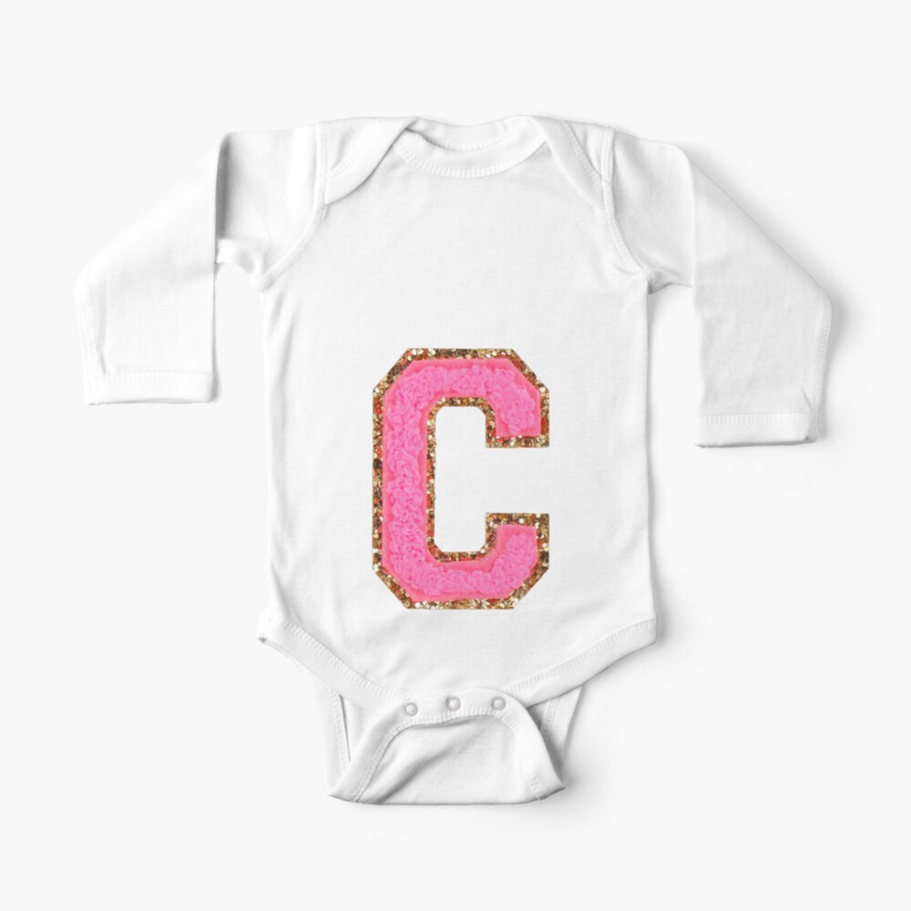 "Letter C Bubble gum glitter Varsity Preppy pink patch" Journal for ...