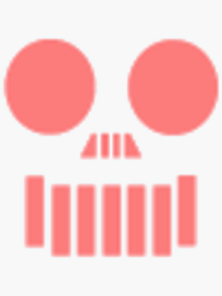 "xx face, skull" Sticker by O-M-G-shop | Redbubble