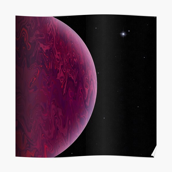 "Pink Planet" Poster for Sale by BookwormSticker | Redbubble