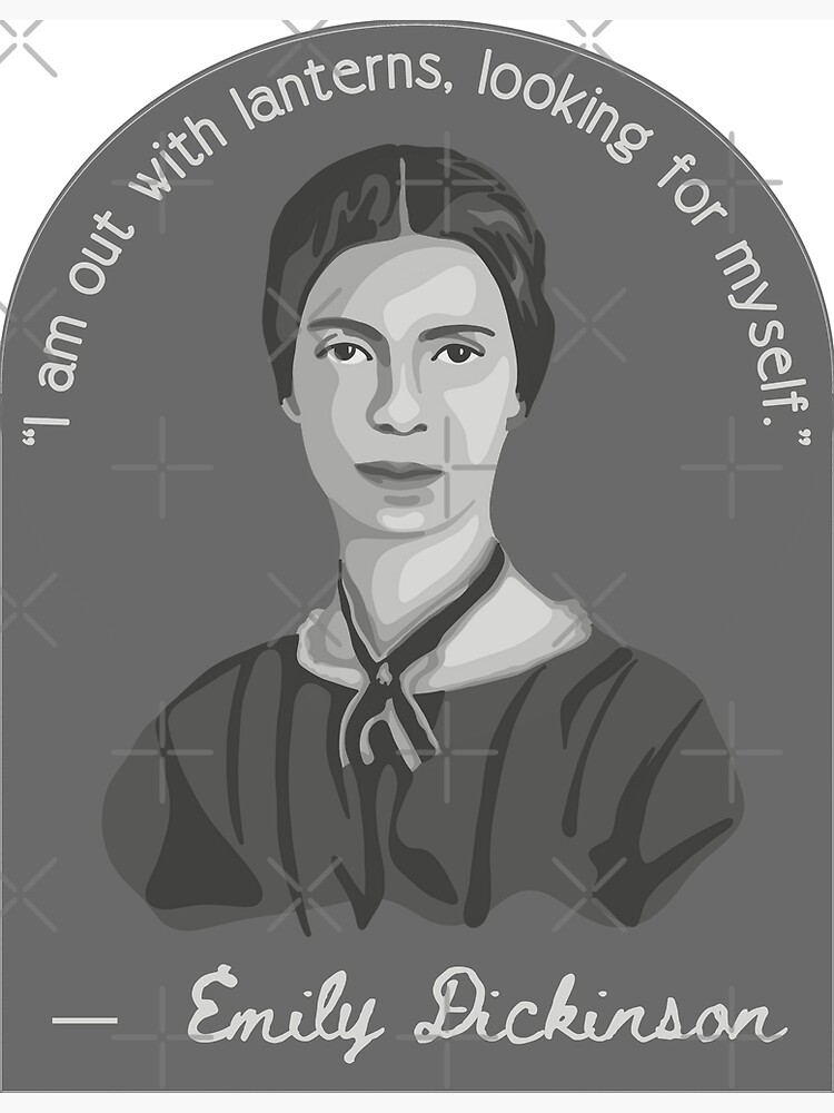 "Emily Dickinson Portrait and Quote" Poster for Sale by unhingedheather ...
