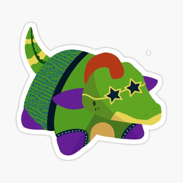 "Monty gator pillow pet " Sticker for Sale by Zenapyke | Redbubble