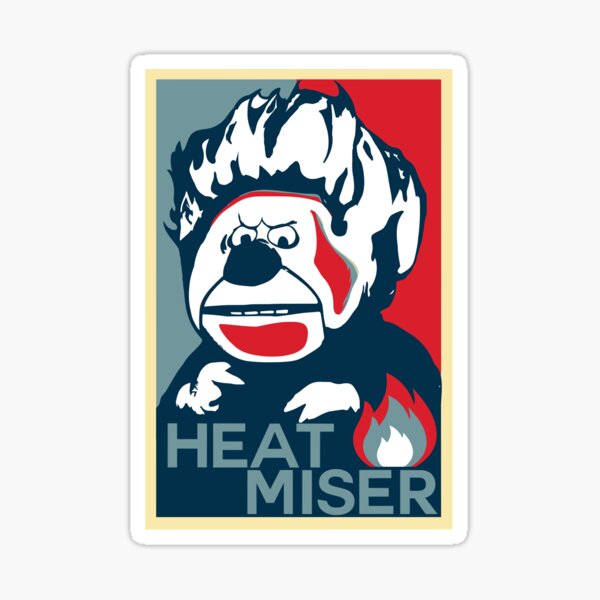 "Men Women Heat Miser Campaign Poster Funny Men Fan" Sticker by ...