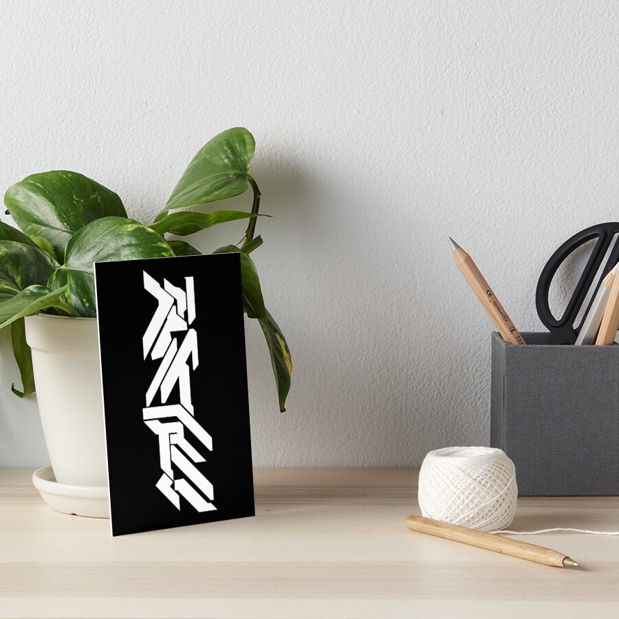 "Techwear cyber shape decal white" Art Board Print by Dr-Evil | Redbubble