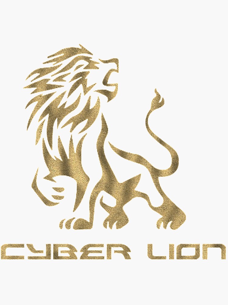 "Cyber Lion" Sticker by Rejcharms | Redbubble