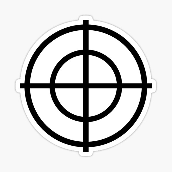 "Sniper Crosshair Target" Sticker for Sale by EvolvClothing | Redbubble