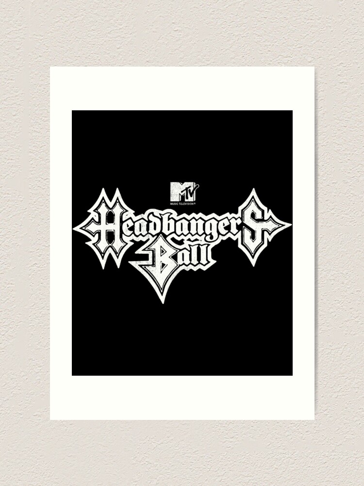 "MTV Headbangers Ball Outline Logo " Art Print by TieloMokias | Redbubble