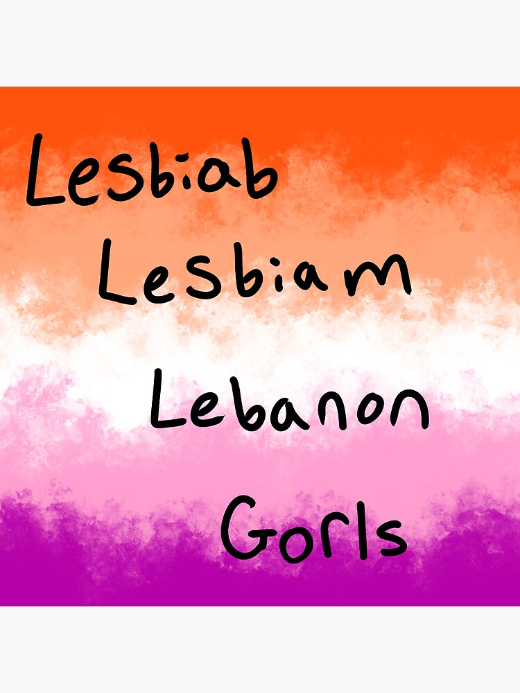 "Lesbiab lesbiam lebanon gorls lesbian lesbians pride flag" Sticker by ...