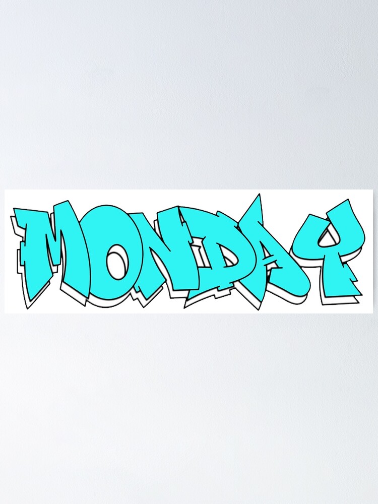 "The Monday , Hectic , red , unique , design , typo , " Poster for Sale ...