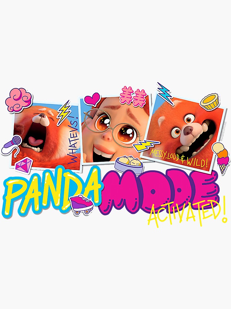 "Panda Mode Activated" Sticker for Sale by JackFatnowna | Redbubble