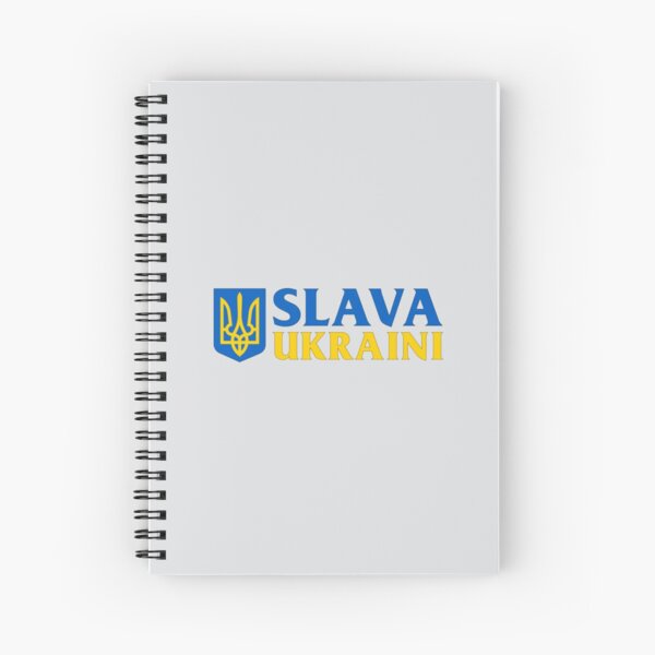 "Slava Ukraini flag of Ukraine slava ukrayini" Spiral Notebook by ...