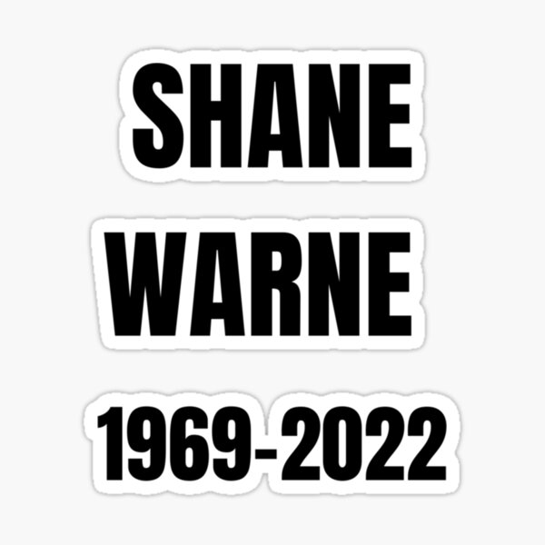"Shane Warne " Sticker by IIdagoDesigns | Redbubble