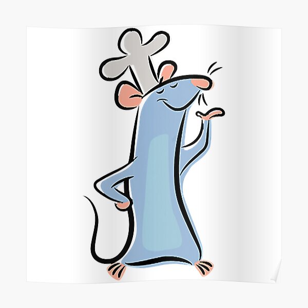 "Ratatouille Chef Remy Watercolor" Poster for Sale by AidanNemarluk ...
