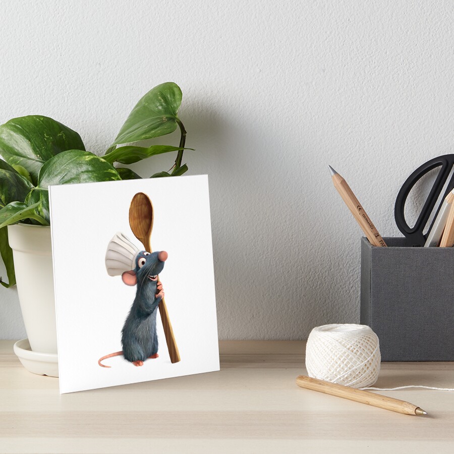 "Ratatouille Chef Remy with Spoon" Art Board Print for Sale by ...