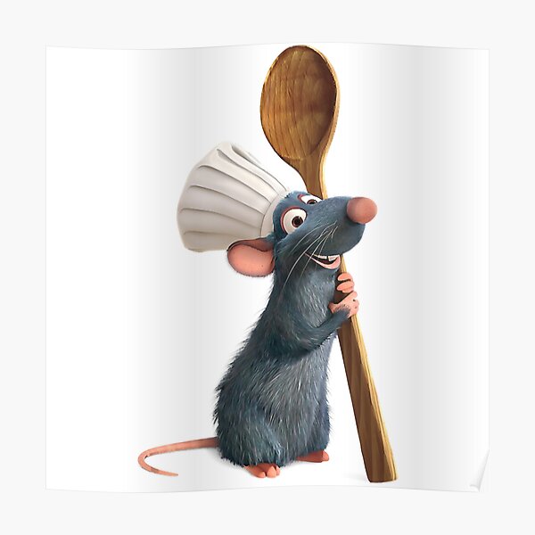 "Ratatouille Chef Remy with Spoon" Poster for Sale by AidanNemarluk ...