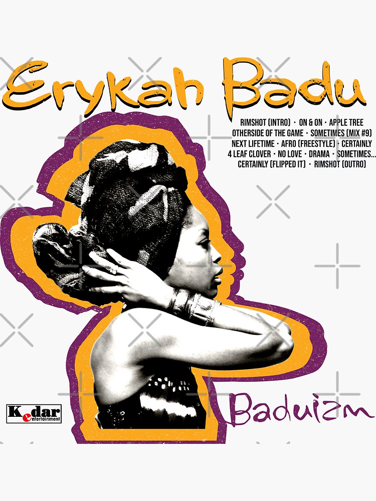 "Erykah Badu - Baduizm" Sticker for Sale by theoralcollage | Redbubble