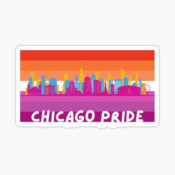 "Chicago Pride 2022- City Silhouette - LGBT Pride Parade" Sticker by ...