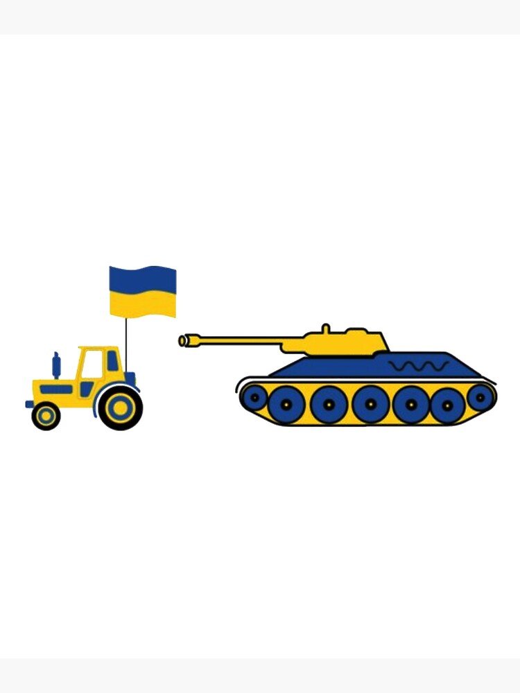 "Funny Ukraine Farmer Tractor Stealing A Russian Tank Meme" Art Print ...