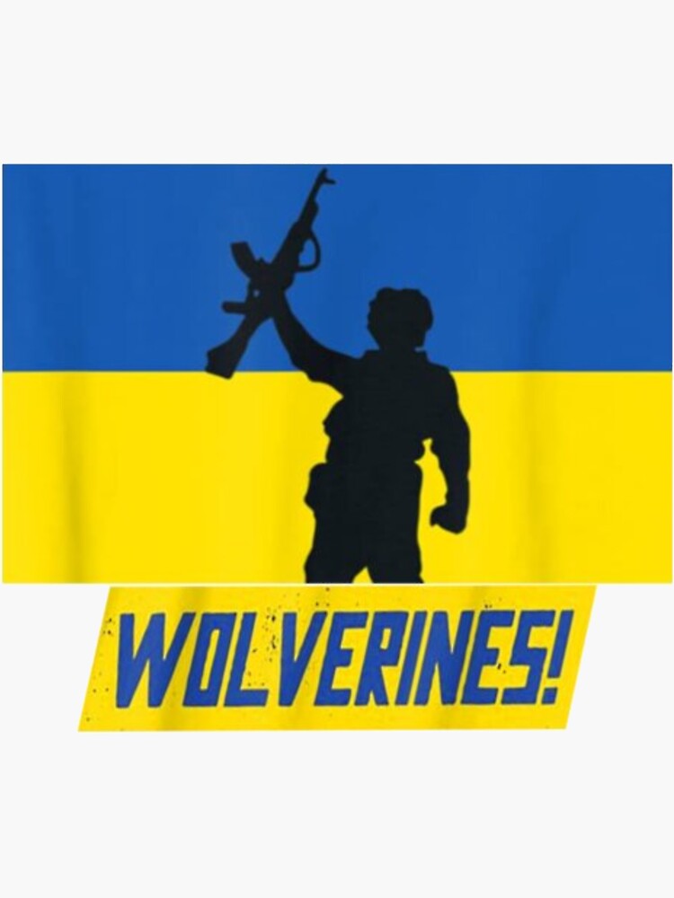 "Ukraine Wolverines War National " Sticker by EwanNoble | Redbubble