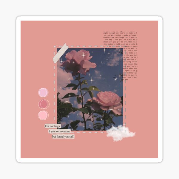 "Cute rose gold aesthetic design" Sticker by Soft-Maiot | Redbubble