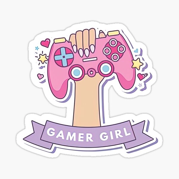 "Gamer Girl Aesthetic, Gamer Girl" Sticker for Sale by graphic-genie ...