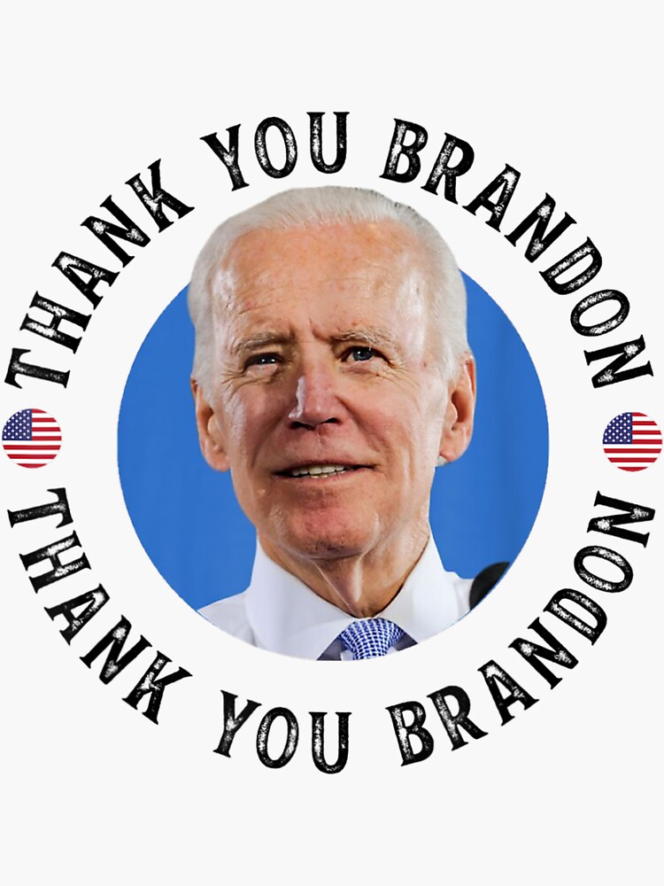 "Thank You Brandon Shirt Veterans Day Vintage Design" Sticker for Sale ...