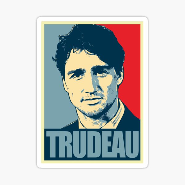 "JUSTIN TRUDEAU" Sticker by hidemyass | Redbubble