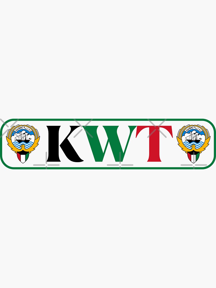 "KWT 3 Letter Code Kuwait" Sticker by FedSherDesign | Redbubble