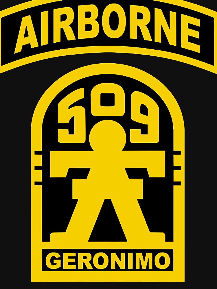 "Mod.3 Geronimo 509th Airborne Parachute Infantry " Essential T-Shirt ...