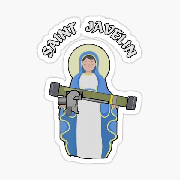 "Saint Javelin Ukraine 2022 war" Sticker for Sale by liskaijikarowa ...